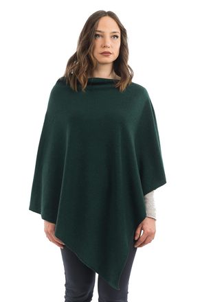 DALLE PIANE CASHMERE Poncho aus Kaschmir-Gemisch - Made in Italy - Damen, Farbe: Grün, Einheitsgröße