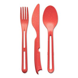 Koziol KLIKK Cutlery Set, 3-teilig, Naturkoralle