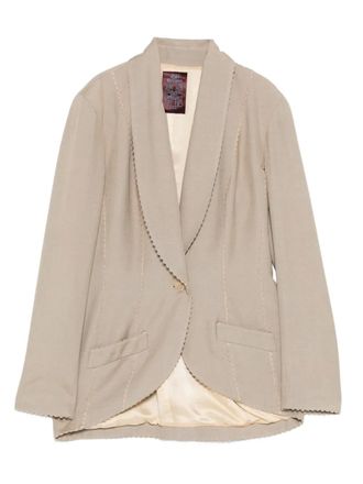 John Galliano 1990s Blazer mit Schalkragen - Nude