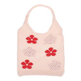 BESPORTBLE Paquet Filet de Courses en Maille au Crochet Blanc L&eacute;ger et Spacieux Fourre-Tout &agrave; Main et Bandouli&egrave;re Paquet de Plage Polyvalent pour Femme pour Voya