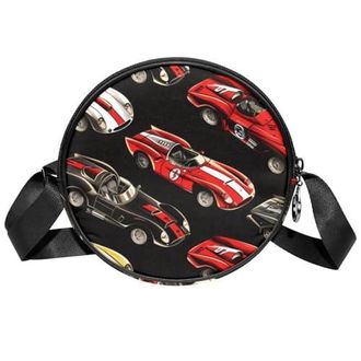 Generic Sac &agrave; bandouli&egrave;re Circle pour femme, petit sac &agrave; bandouli&egrave;re avec fermeture &eacute;clair, bretelles r&eacute;glables, sac &agrave; main rond d&eacute;contract&eacute; pour femmes et fi