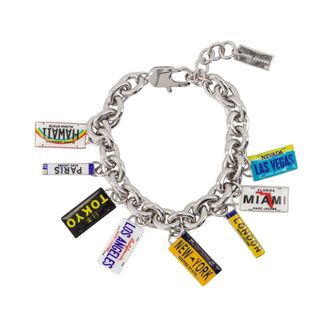 Marc Jacobs State Plate Charm Armband - - Accessories - Damen - Grau - ONE SIZE
