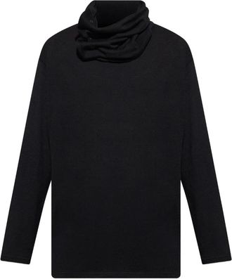 Yohji Yamamoto Oberteil mit Stehkragen - Schwarz