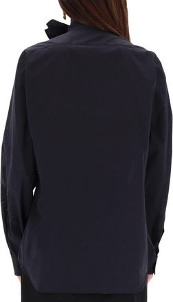Moschino Cotton Poplin Jacquard Shirt - Black