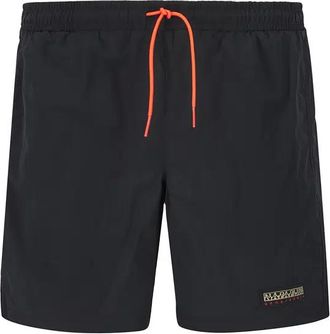 Napapijri Herren Badeshorts schwarz Mikrofaser unifarben