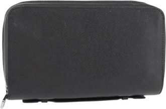 Louis Vuitton unisex, Pre-owned, Noir, Taille: ONE Size Portefeuille en cuir Pre-owned