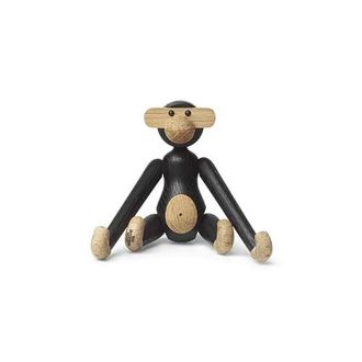 Kay Bojesen Singe mini figures 9.5 cm Singe d&eacute;coration de No&euml;l, bois fonc&eacute;