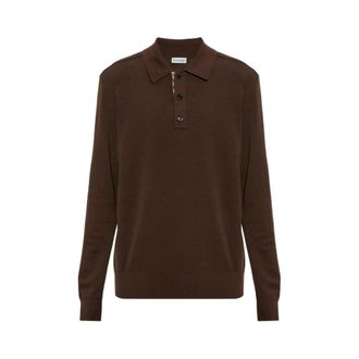 Burberry Marcus LS Polo - - Tops - Herren - Braun - S