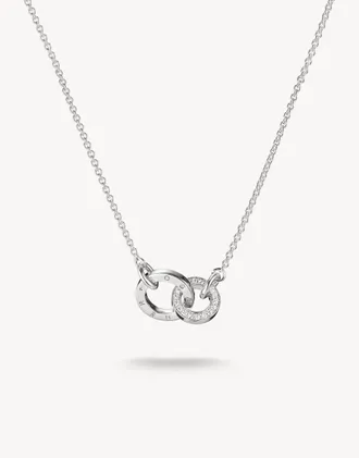 Thomas Sabo cha&icirc;ne avec zirconias blancs en argent, blanc-Argent&eacute;
