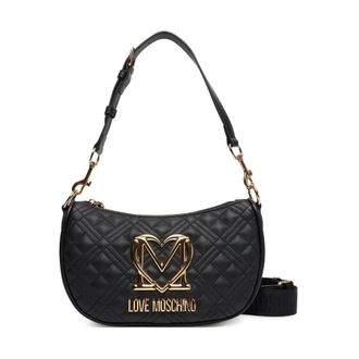 Love Moschino Femme, Sacs, Noir, Taille: ONE Size Sac bandouli&egrave;re en polyur&eacute;thane avec fermeture &eacute;clair et int&eacute;rieur doubl&eacute;