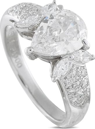Luxury Bazaar diamond platinum ring - Silber