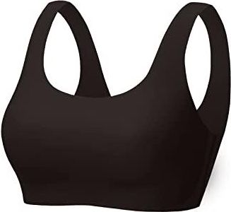 Generic Soutien-gorge confortable &agrave; col en V doux et l&eacute;ger pour femme 2026, Noir, XL