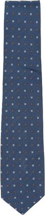 Barba Homme, Accessoires, Bleu, Taille: ONE Size Geometric Pattern Pointed Tip Tie