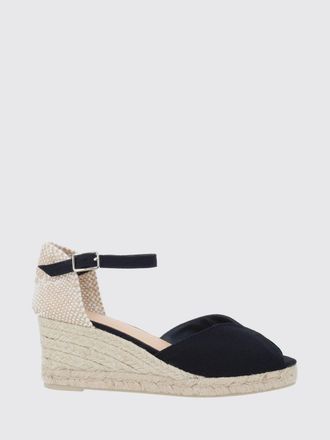 Castaner Bianca Keil-Espadrilles aus Canvas mit Kn&ouml;chelriemen
