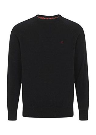 Merc Berty Crew Neck Jumper in Black, X-Large