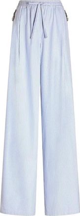 Dolce & Gabbana Femme, Pantalons, Bleu, Taille: 36 FR Wide Pantalons
