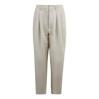 Essentiel Femme, Pantalons, Beige, Taille: 34 FR Pantalon ample &agrave; plis