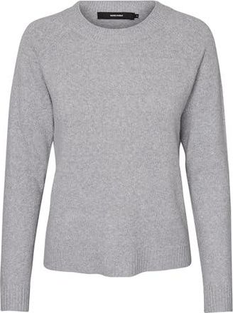 Vero Moda Pull en Maille VMDOFFY Pull-Overs Light Grey Melange XL Light Grey Melange XL