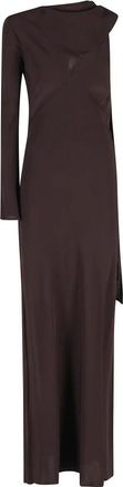 Erika Cavallini Semi Couture Femme, Robes, Brun, Taille: 40 FR Milva Long Dress