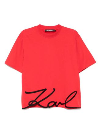 Karl Lagerfeld Karl Signature T-Shirt - Rot