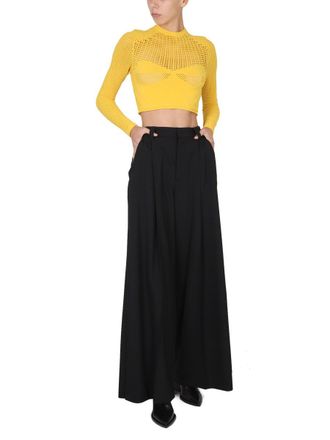 AMBUSH Perforated Polyamide Crop Shirt - Yellow