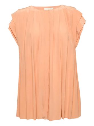 Chlo&eacute; haut sans manches &agrave; design pliss&eacute; - Rose