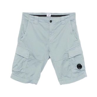 C.P. Company C.p. Company, Homme, Shorts, Bleu, Taille: M Stretch Sateen Cargo Lens Shorts