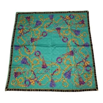 Celine Foulard en soie Pre-owned - Femme - Pre-owned - Vert - Taille: ONE Size