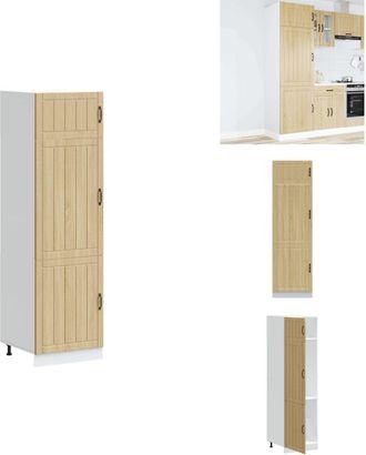 vidaXL Küchenschrank Lucca Sonoma-Eiche Holzwerkstoff - Küchenschrank - Küchenschränke - Hoher Küchenschrank - Freistehender Küchenschrank