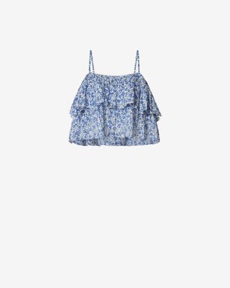 Isabel Marant Top Erisa - Femme - Bleu - Taille 34 - Marant &Eacute;toile
