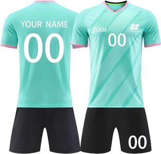 Generic Maillots de football, kits de football pour enfants, adultes, jeunes, num&eacute;ro de nom personnalis&eacute;, logo de l&eacute;quipe, chemises et shorts personnalis&eacute;s, 4