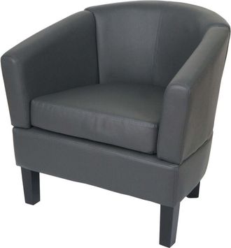 Hhg Lounge-Sessel 864, Sessel Clubsessel Cocktailsessel, MVG-zertifiziert Kunstleder grau