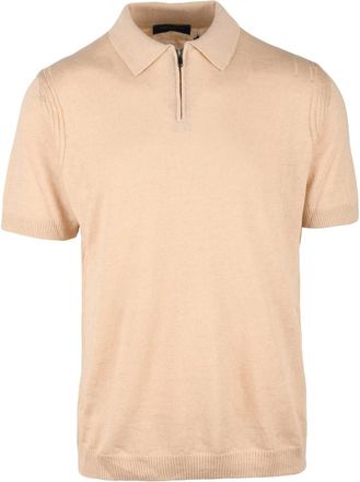 Daniele Fiesoli Homme, Tops, Beige, Taille: 2XL Polo Tricot