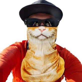 Generic Cache-soleil pour le cyclisme - Cache-cou animal - Cache-cou - Écharpe de protection du visage respirante pour la pêche, la randonnée, le cyclisme, UP