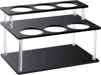 Generico Acryl Sirup - Kaffee-Organizer mit 2 Ebenen, transparenter Display-Ständer, robuste Konstruktion | Küchenregal für Wein, Likör, Gewürze, Organisation,