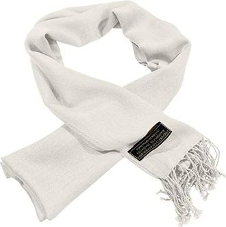 CJ Apparel Blanc Cassé Homme Népalais Couleur unie Design Mode Tricoté Echarpe Echarpes Automne/Hiver Etoles NOUVEAU