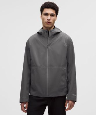 lululemon Veste imperm&eacute;able Stretch Glyde pour Hommes - Gris - Taille XL