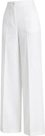 Pinko Pinko, Femme, Pantalons, Blanc, Taille: 36 FR Pantalon Large Taille Haute