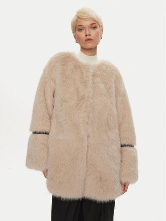 Karen by Simonsen Pelzmantel Pearly 10104998 Beige Oversize