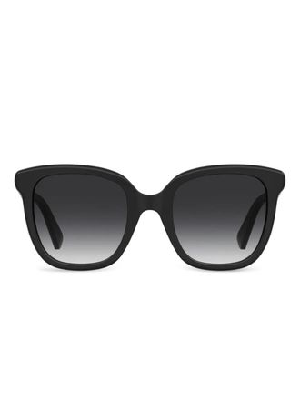 Moschino lunettes de soleil carr&eacute;es &agrave; logo - Noir