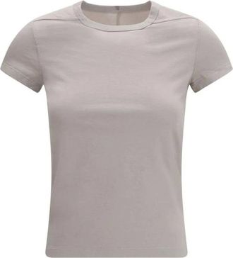 Rick Owens Femme, Tops, Beige, Taille: 38 FR T-shirt Classique Col Rond en Coton