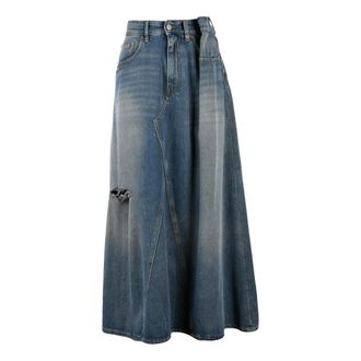 Maison Margiela Femme, Jupes, Bleu, Taille: 38 FR Jupe Maxi en Denim
