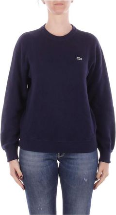 Lacoste Femme, Pulls, Bleu, Taille: 44 FR Maglia Logo frontale