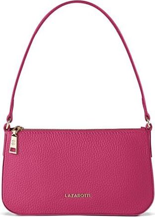 Lazarotti Bologna Sac à main en cuir véritable pour femme avec poche plaquée 27 cm, rose