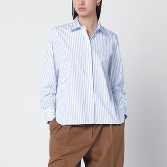 Max Mara White/light blue striped shirt