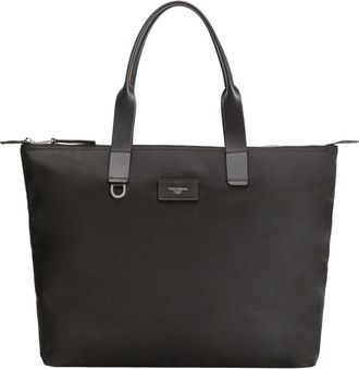Dolce & Gabbana Mens Small Adamo Bag Black Polyamide Handbags Hand