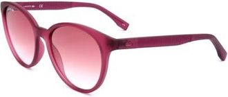 Lacoste L887s Lunettes de soleil rondes pour femme Cyclamen Transparent 54,01 mm