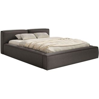 Selsey Selsey Tilves Slim - Polsterbett 180x200 mit Bettkasten und Lattenrost, Chenille, grafitgrau