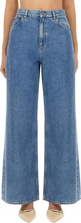 Theory High-Waist Wide-Leg Jeans - Blue