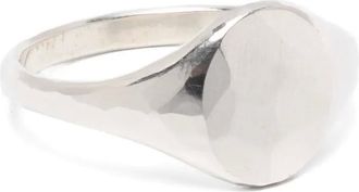 Werkstatt München chevalière à fini martelé - Argent